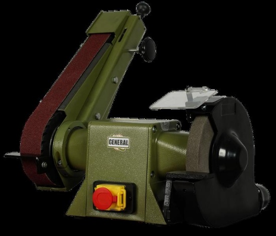 General Model 15-855M1 2" Belt Grinder/8" Grinder Wheel on Pedestal ...