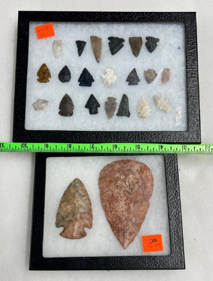 2 Frames 20 Birdpoints and Hopewell and Adena Largest 4" | Art ...