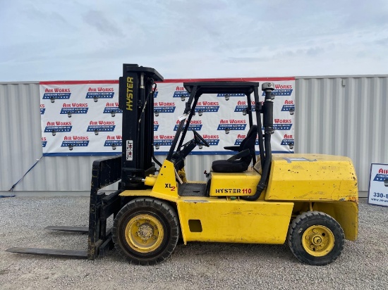 Hyster 110 Forklift 1508 hours, SN G005D10012U, 12000# lift ...
