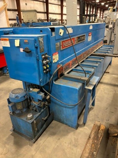 (Inv.56070) NIAGARA SP10-10 HYDRAULIC SHEAR 10 ' X 10 GAUGE W/BACKGAUGE ...