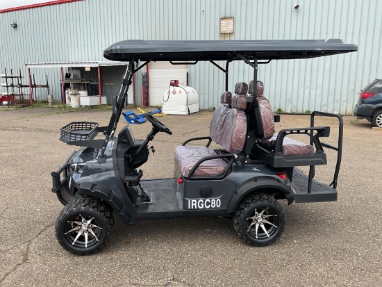 New Unused 2025 IR Model IRGC80 Electric Golf Cart, 60 Volt, 12" Off ...