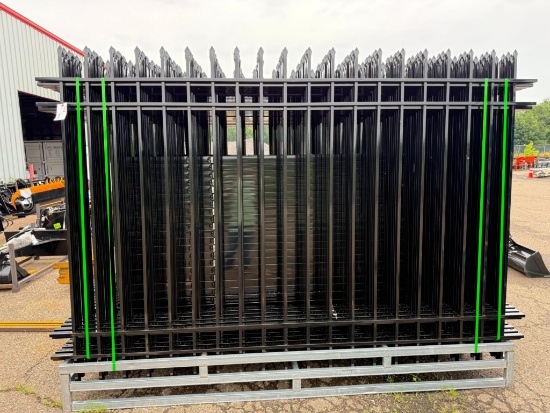 New Unused FENS Model FEN20 Site Fence, 20 Fence Panels 10'x 7' and 21 ...