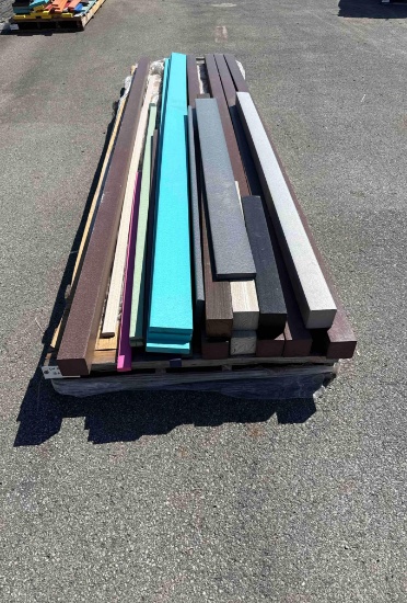 Pallet Lot Of Mixed Sizes and Colors of Tangent Poly Lumber, | Heavy ...