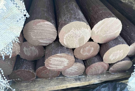 21 Pcs. Tangent Poly Lumber, 4" Rounds x 12' Tudor | Heavy Construction ...