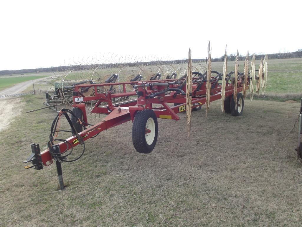 H & S 16 WHEEL BI FOLD RAKE, S/N 511174 | Proxibid