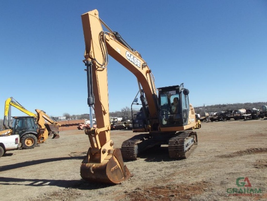 2016 CASE CX160D HYD EXCAVATOR, S/N DAC160K7NFS7F1155, 36" BKT, CAB ...