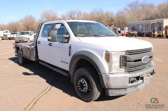 2020 FORD F550 4X4 CREWCAB FLATBED TRUCK, S/N 1FD0W5HT2KEG58186, POWER ...