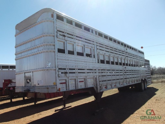 1973 WILSON 53' T/A CATTLE POT TRAILER, S/N 2X2630, GROUND LOAD BOX, S ...