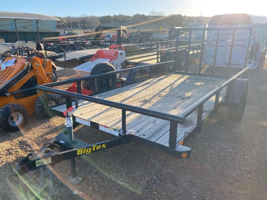 2021 Big Tex 355A 78"X14' Single Axle Bumper Pull Trailer with Fold-Up ...