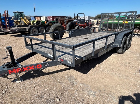2022 Maxx-D 83"X18' Utility Trailer with Square Tubing Top Rail - Grey ...