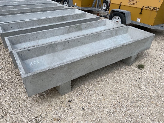 Unused 8' Tapered Bottom Concrete Feed Trough - ONE PER LOT | Online ...