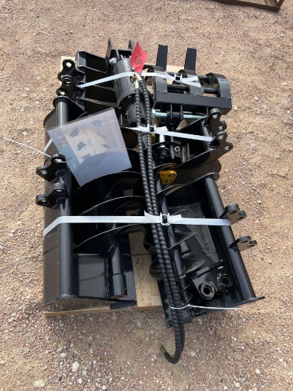 AGT Mini Excavator Attachment Set 3 Buckets, Quick Hitch Rake - Ripper ...