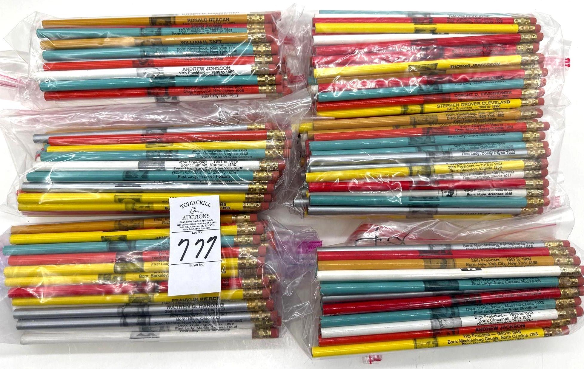 5 SETS OF 42 EA PRESIDENTIAL PENCILS | Proxibid