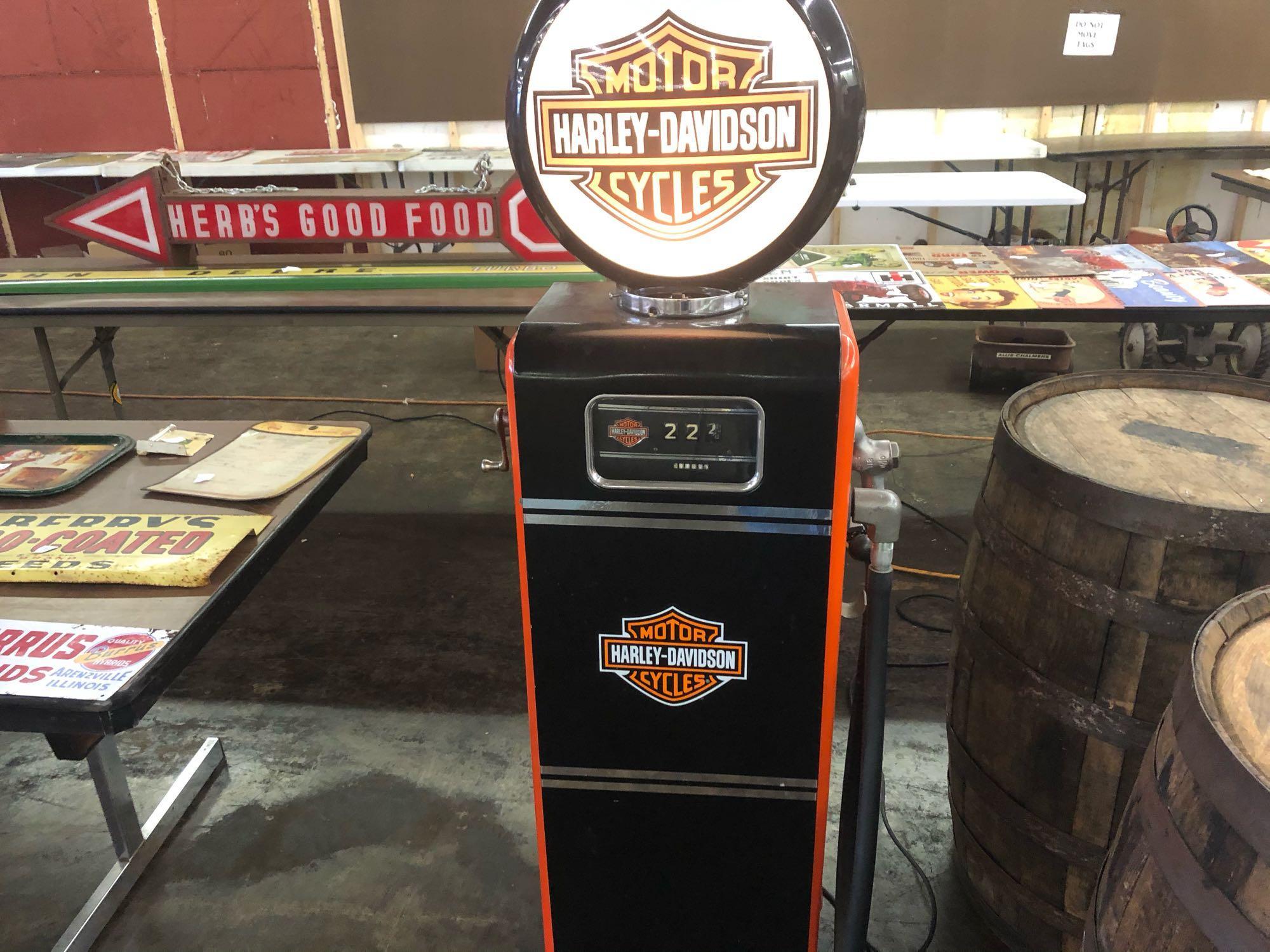 Harley Davidson Gas Pump Globe