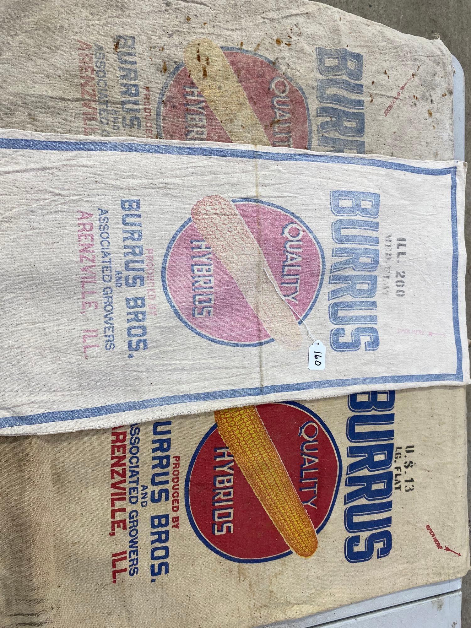 3 BURRUS HYBRIDS SEED CORN SACKS | Proxibid