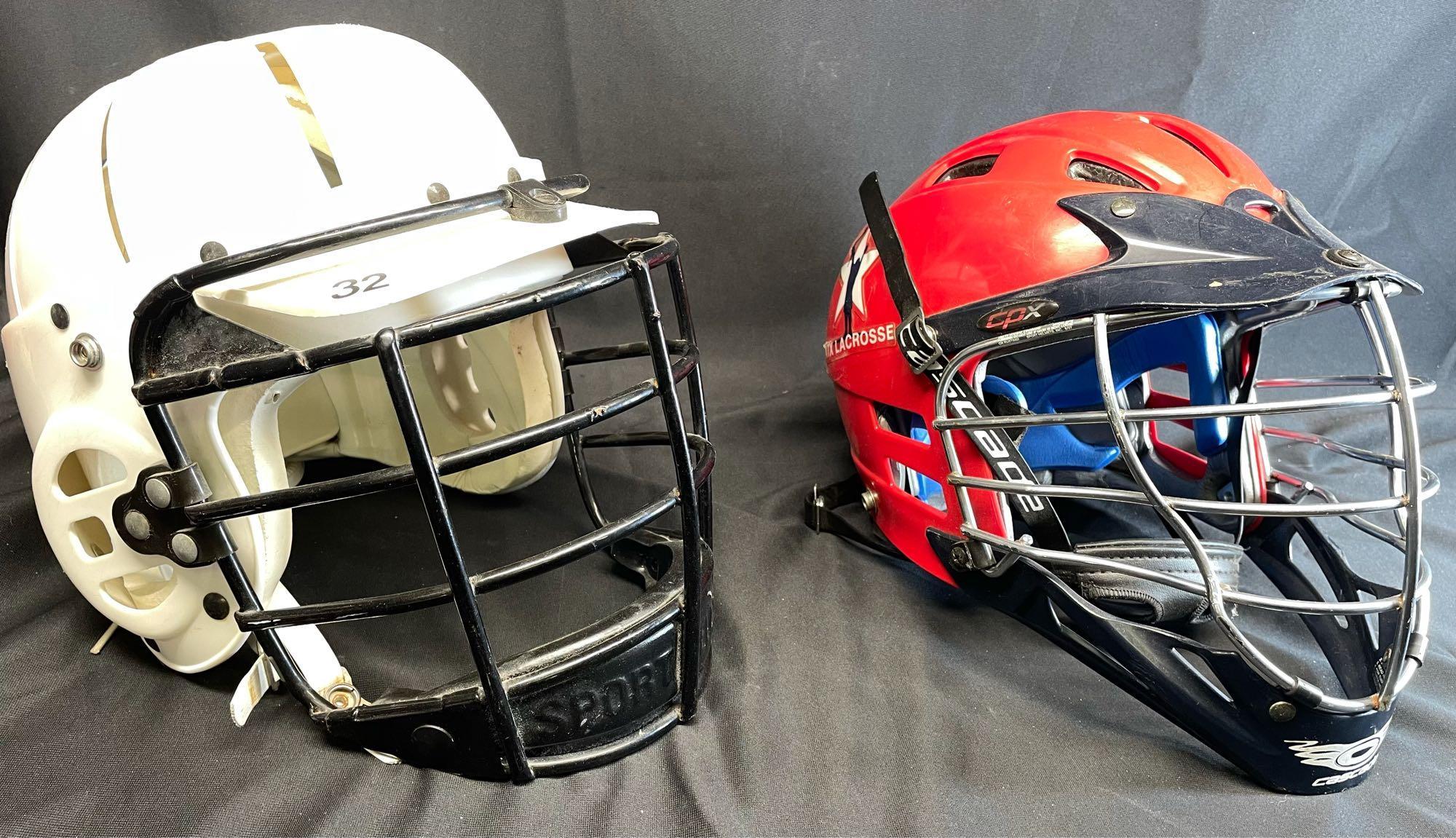 Old Lacrosse Helmets Used Cascade CS One Size Lacrosse Helmets