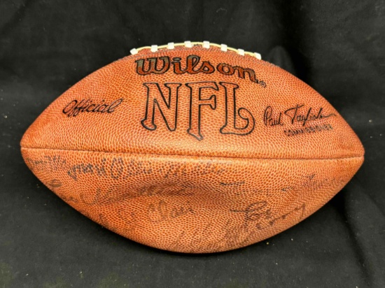 Signed Wilson Football Multi Signatures Johnny Unitas Don Maynard more ...