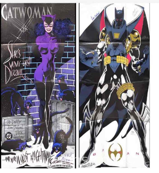 Signed Catwoman and Azrael Batman Posters 27x57 Jim Balent, Graham ...