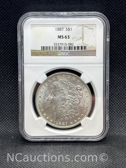 NGC MS63 1887 Morgan Silver Dollar | Coins & Currency Coins US Coins US Dollar Coins Morgan ...