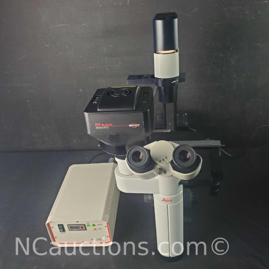 Leica Microsystems DMIL Microscope with Leica EBQ 100 isolated power ...