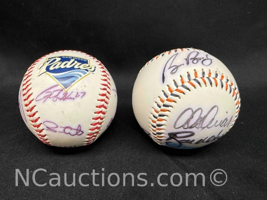 Pair of San Diego Padres Signed Baseballs Signatures say Phil Neven ...