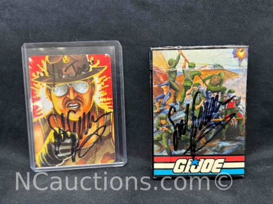 Signed Sargent SGT Slaughter Trading Card and Desk of 25th Anniversary ...