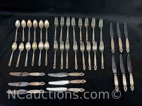 Sterling Silver Silverware Georg Jensen Copenhagen Denmark 35oz | Art, Antiques & Collectibles ...