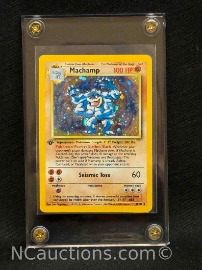Vintage WOTC Rare Machamp Cosmos Holo 1st Edition Pokemon Card | Art ...