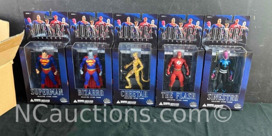DC Direct Alex Ross Justice League Action Figure Set of 5 Case Fresh ...