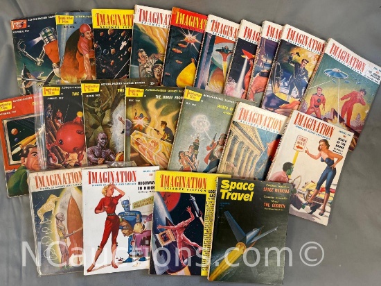 Approx 70 Vintage Imaginative Tales SCI-FI PULP Books Space Travel The ...