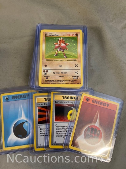 27 Pokemon Shadowless Base Set Cards Hitmonchan Holo Charmeleon Gastly ...