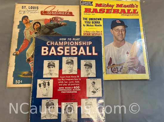 1952 St Louis Cardinals Aug 1962 Mickey Mantle Baseball 1954 ...