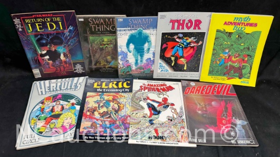 Vintage Comic Graphic Novels Swamp Thing, Thor, Star Wars, Thor more ...