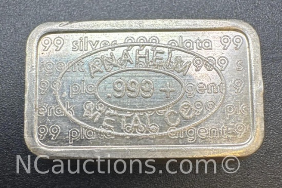 Anaheim Metal Co. 1 Troy Oz .999 Fine Silver Bullion Bar Plata | Online ...