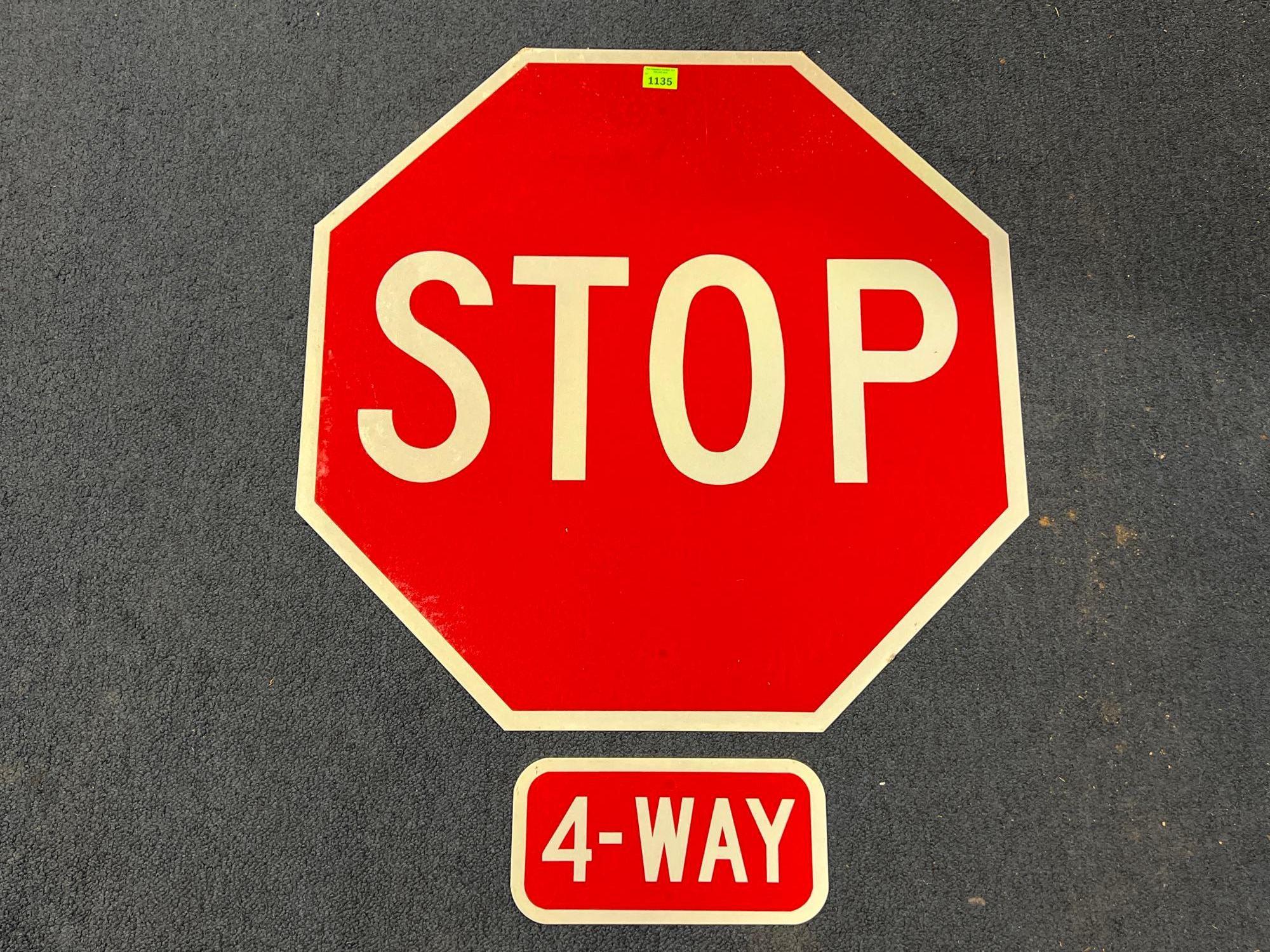 Stop Sign & 4-Way Sign | Proxibid