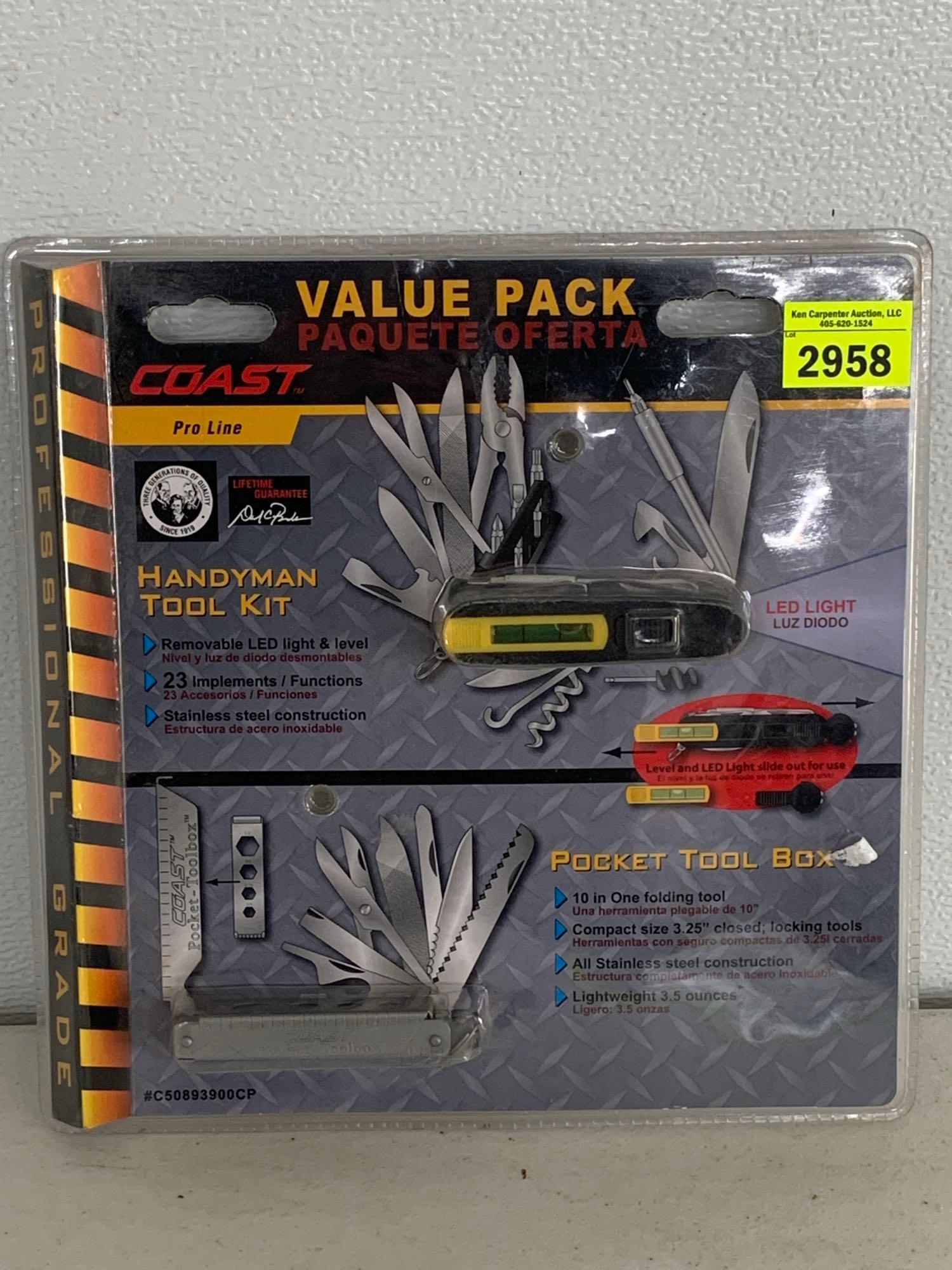 Coast Handyman Tool Kit & Pocket Tool Box Value | Proxibid