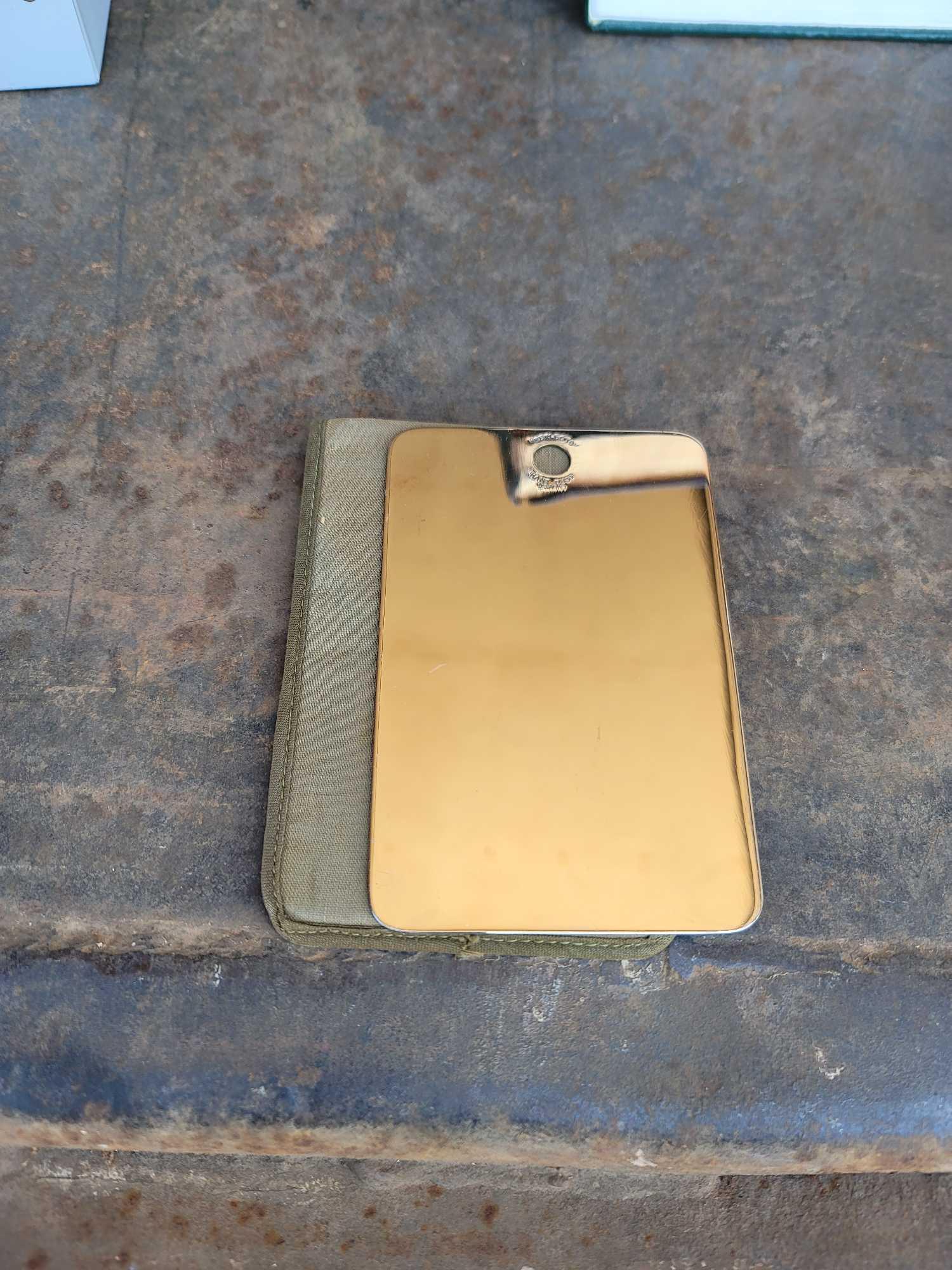 WWII WW2 U.S. Army pocket reflection mirror with | Proxibid