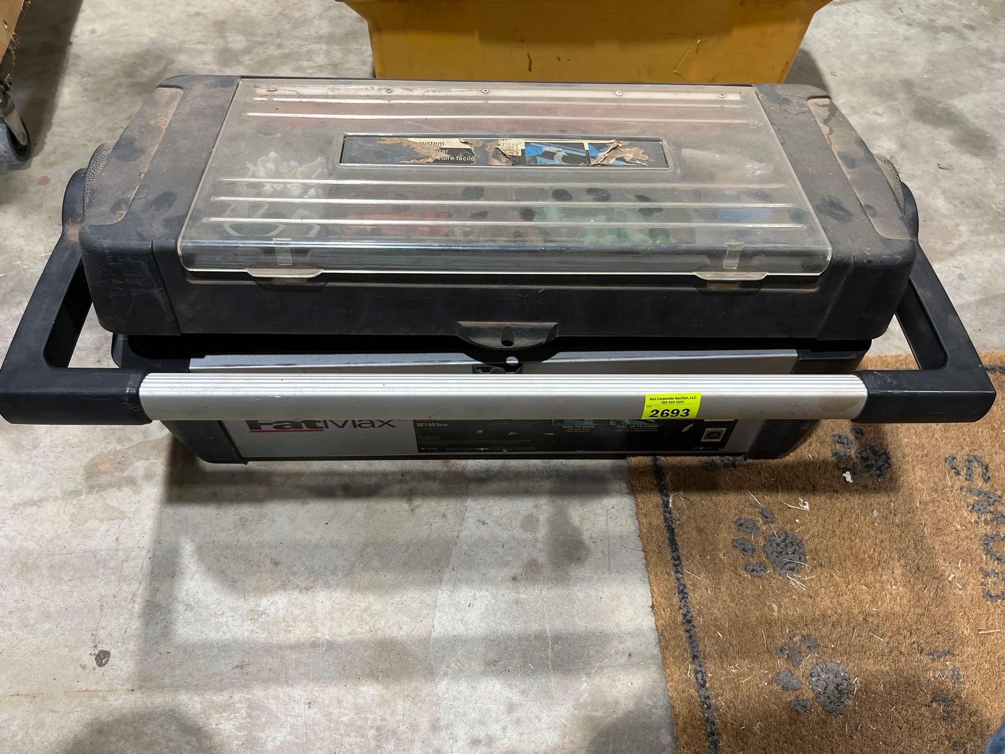 Stanley fat max tool box with electrical fittings | Proxibid