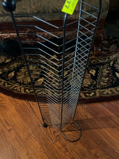 Black Wire Storage Tower for CDs/DVDs | Online Auctions | Proxibid