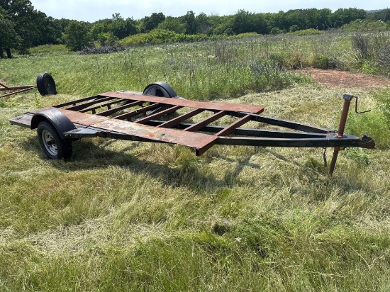 15 ft overall length 11 ft bed Single axle trailer no title sold on ...