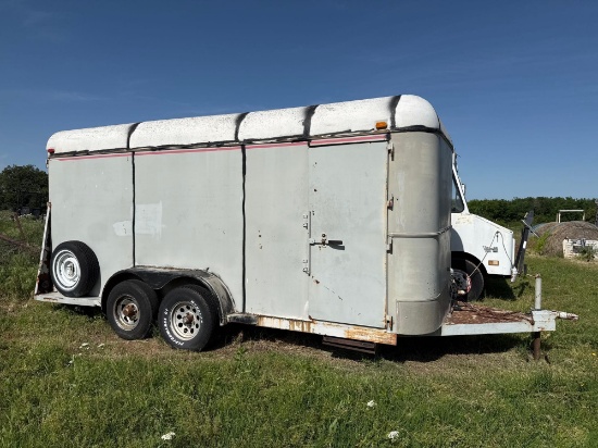 20 ft overall length 16 ft box enclosed trailer steel construction 6 ...