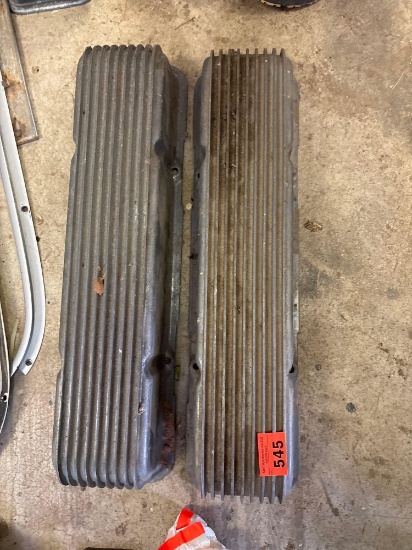 Vintage Cal Custom cast aluminum finned small block Chevrolet valve ...