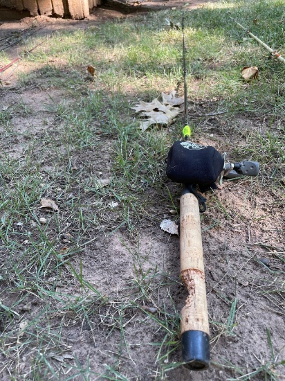 Original fishing rod with abu Garcia reel and bass pro reel cover ...