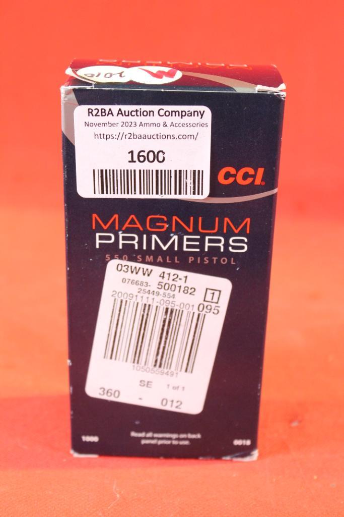 One box of CCI small magnum pistol primers. New, | Proxibid