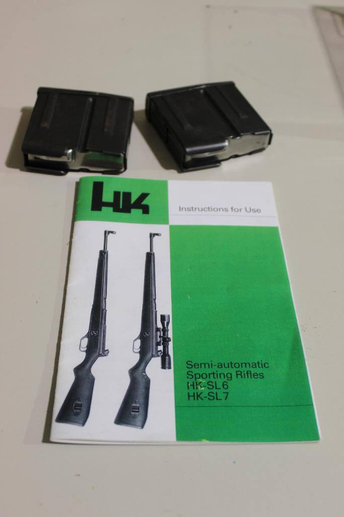 One HK-SL6 and SL7 instructions and two 5 round | Proxibid