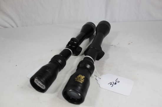 Two duplex rifle scopes. One NcStar 3-9x40 with BDC and windage and one ...