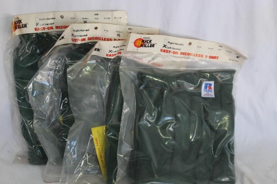 Four Kick Killer recoilless T-shirts Left handed medium. 4 green. In ...