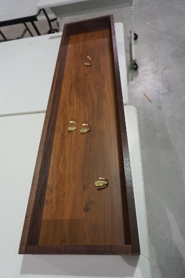 Wood framed wall hanging gun display | Online Auctions | Proxibid