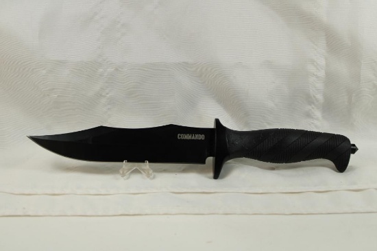 One TRS Commando 7" fixed blade with sheath. | Online Auctions | Proxibid