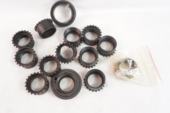 Bag of AR-15 Delta ring assemblies, count 2, and nine AR-15 barrel nuts ...